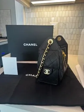 CHANEL | Bags | Chanel 25 Mini Black Caviar Gold Hardware | Poshmark